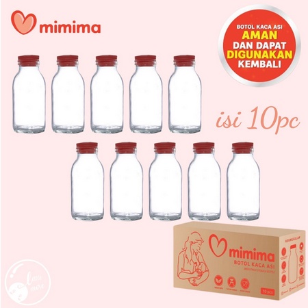 Jual PMS256 MIMIMA BOTOL KACA ASI ISI 10 PCS | Shopee Indonesia