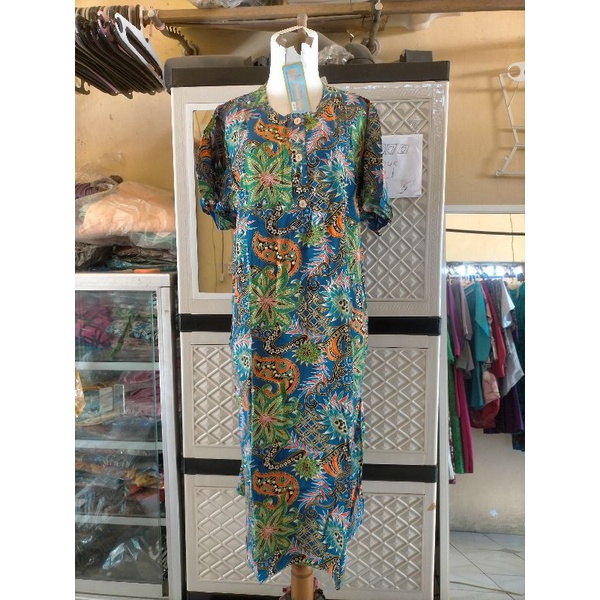 Jual batik kencana ungu lebel biru 04 original asli | Shopee Indonesia