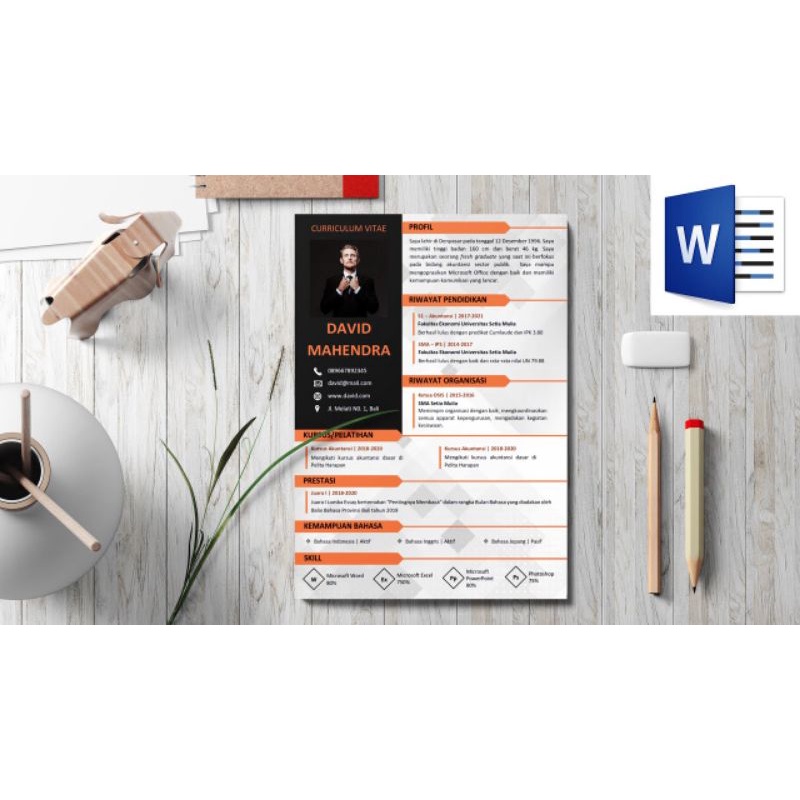Jual Desain CV 40 Premium Paket Lengkap! (Lamaran Kerja, CV, dan Berkas ...
