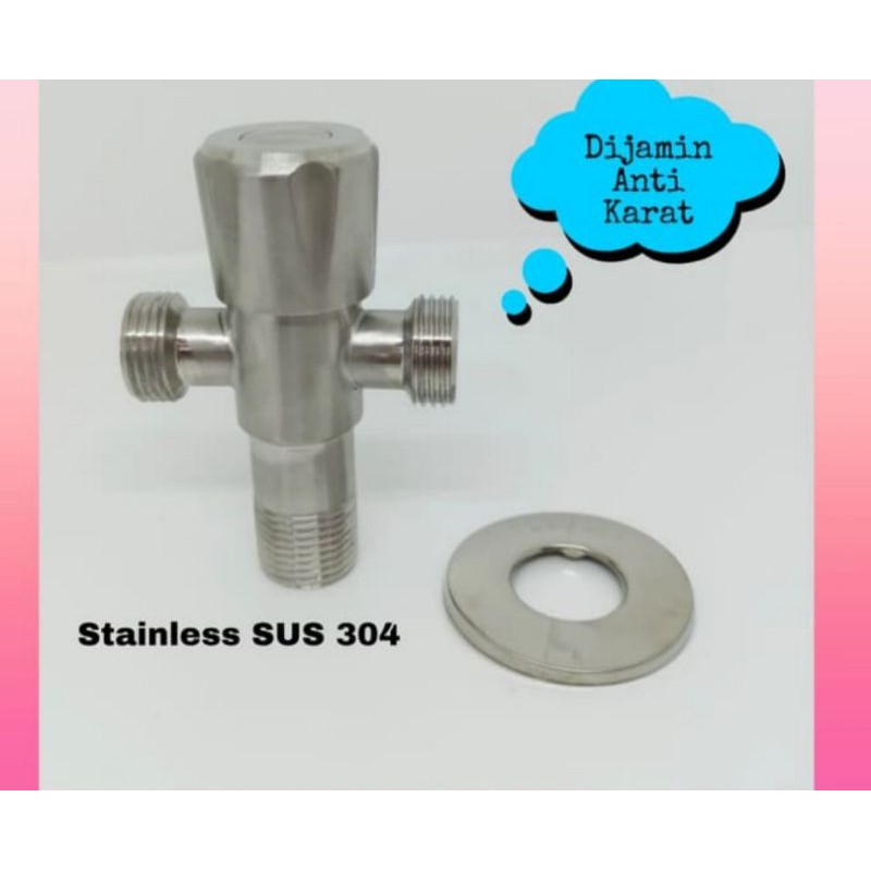 Jual Stop Kran Closet/ Kran Toilet STOP KRAN T CLOSET HITAM DOP/ Kran ...