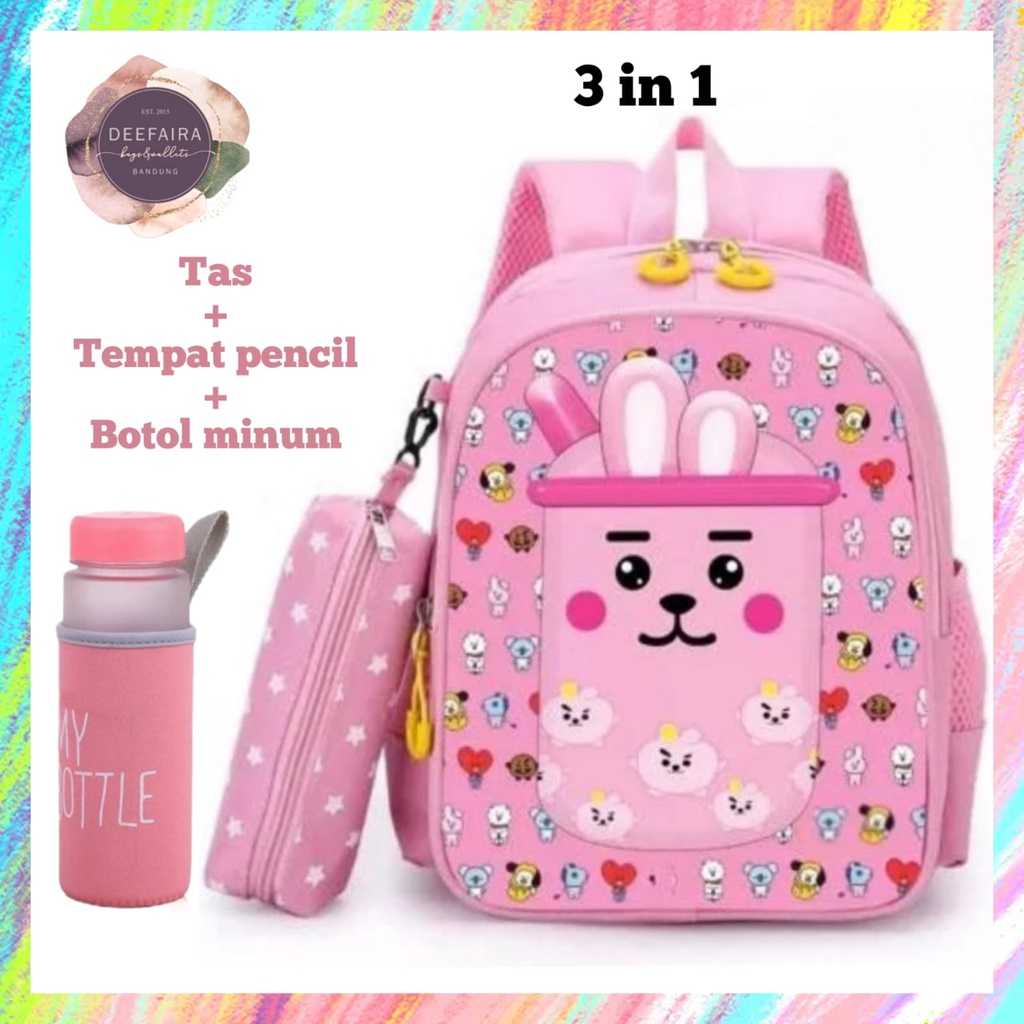 Jual Tas Sekolah Anak Perempuan Motif Bboba 3 In 1 Smile Tas Ransel Anak Paud Tk Sd | Shopee ...