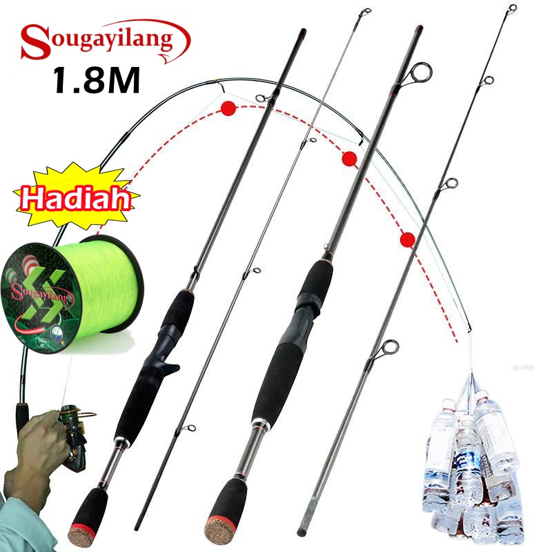 Jual Sougayilang Joran Pancing 1.8M 2 Bagian Casting Spinning Pancingan Memancing | Shopee Indonesia