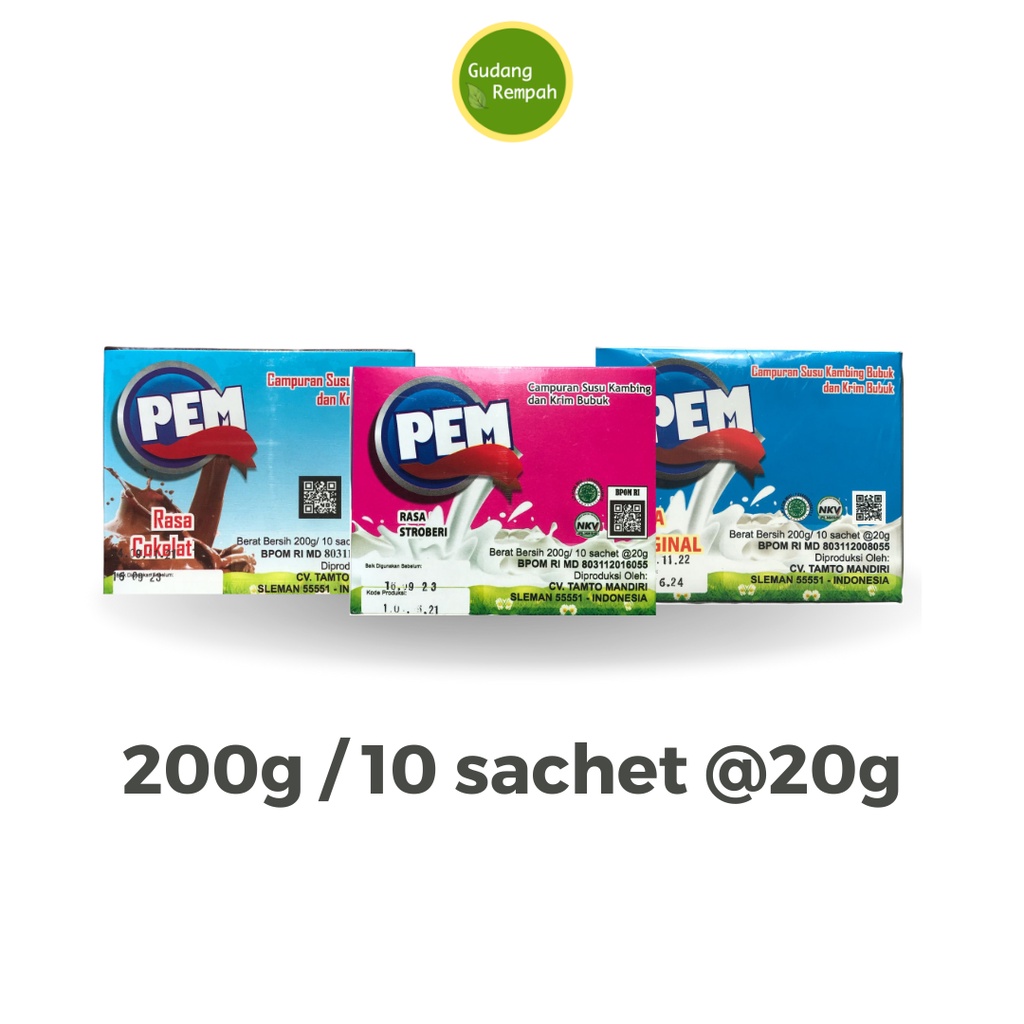 Jual Susu Kambing PEM sachet 200g (20g @10sachet) [Live] | Shopee Indonesia