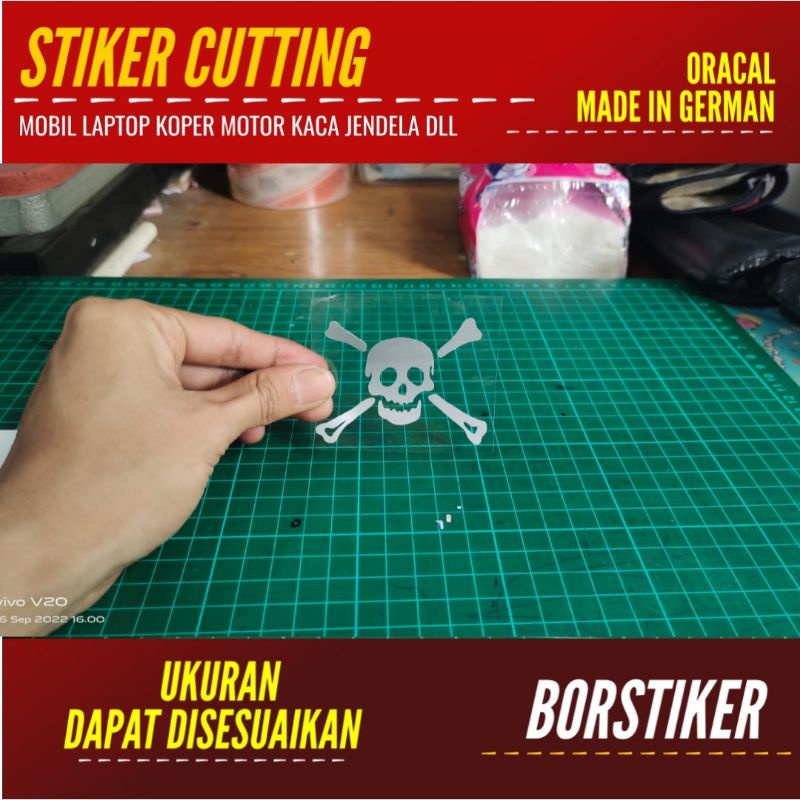Jual STIKER TENGKORAK | STICKER CUTTING BAHAN ORACAL CUSTOM LOGO ...