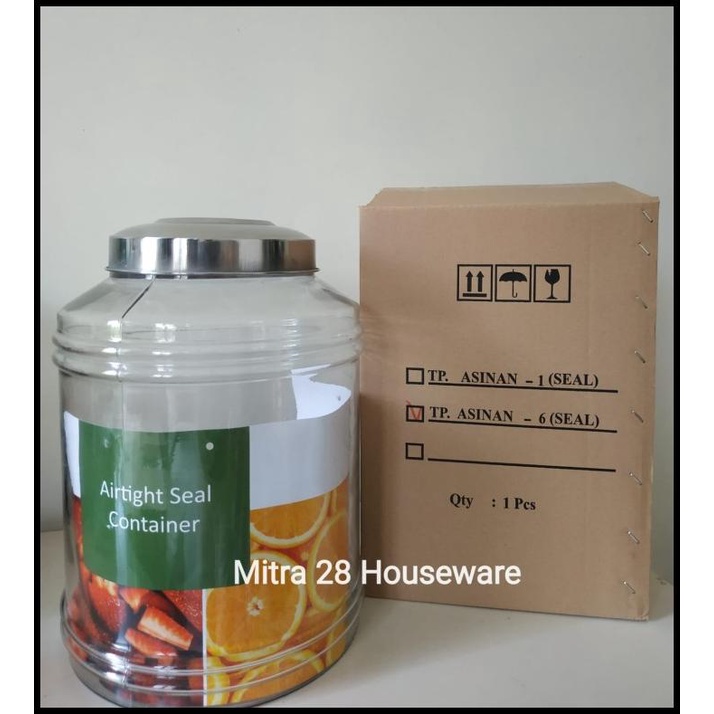 Jual Toples Kaca Besar Kedap Udara Dlx Asinan 6 Ukuran 16 Liter Glass ...