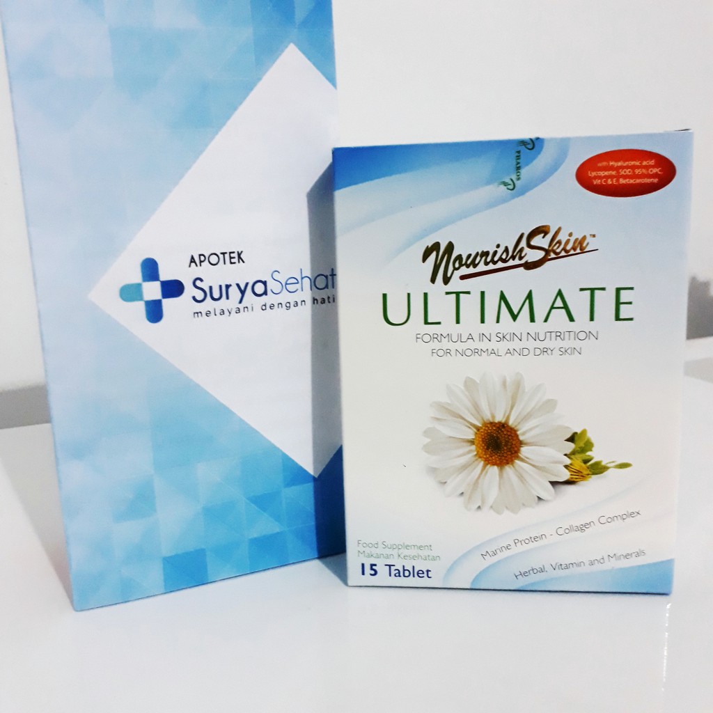 Jual NOURISH SKIN ULTIMATE isi 15 / 30 / 60 tablet Atasi Kulit Kering ...