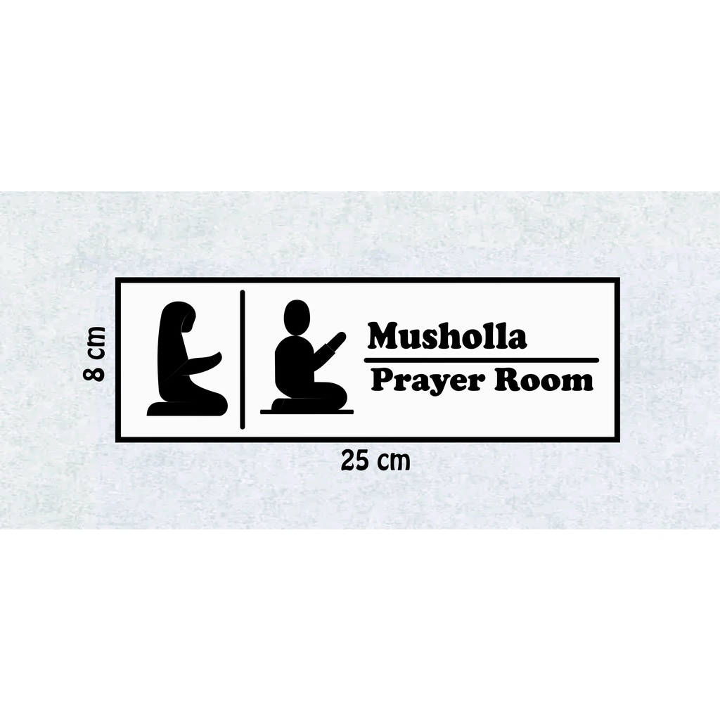 Jual Sign Akrilik Musholla/Logo Musholla/25cm x 8 cm/Custom Sign ...