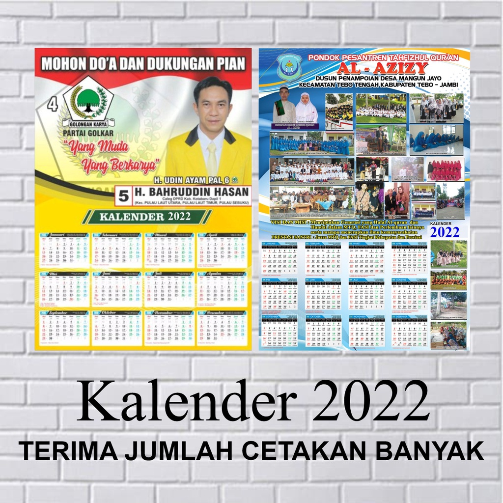 Jual KALENDER PARTAI / KALENDER PESANTREN 2022 | Shopee Indonesia