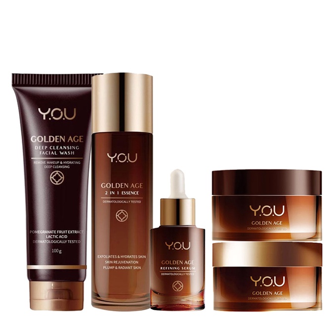 Jual YOU Golden Age Series (Serum/Facial wash/2in1 Essence/Day Cream ...