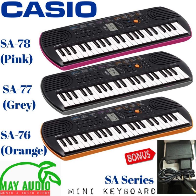 Jual Keyboard Mini Casio SA76/SA77/SA78+Adaptor | Shopee Indonesia