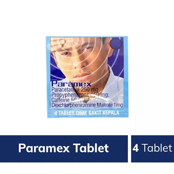 Jual Paramex Tablet 1 Strip isi 4 Tablet / Paramex Sakit Kepala ...