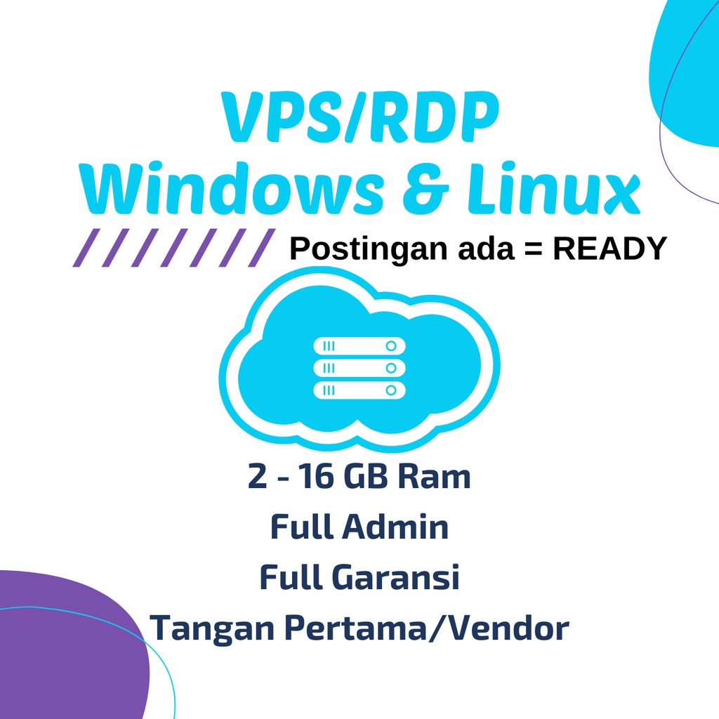 Jual RDP / VPS Windows Berkualitas Termurah 1 - 16 GB RAM Full Garansi (Legal) | Shopee Indonesia
