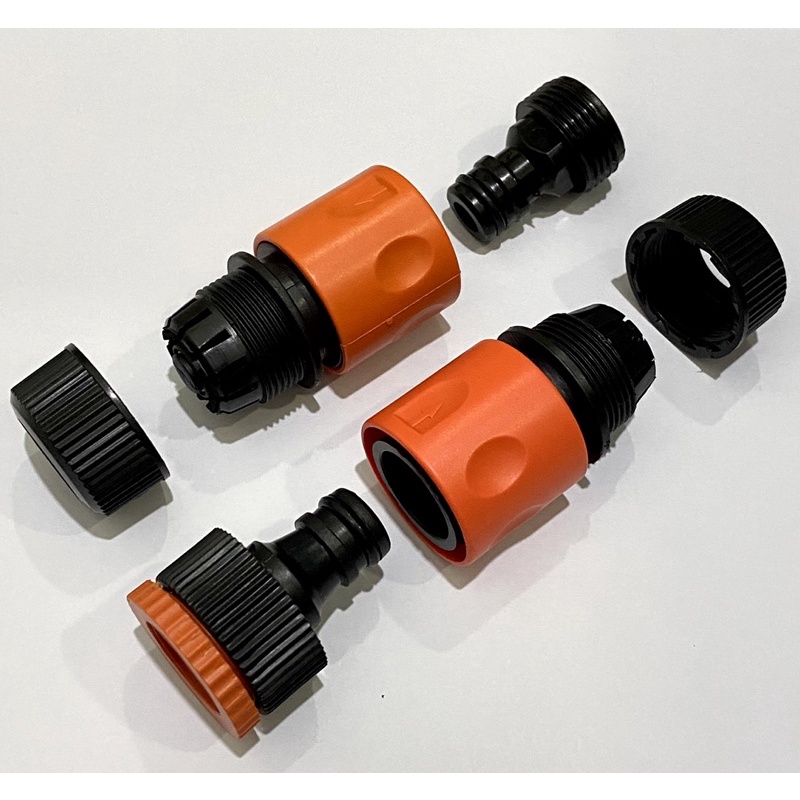 Jual MASSAKI OREN COUPLER PVC selang air Quick coupler connector 1set ...