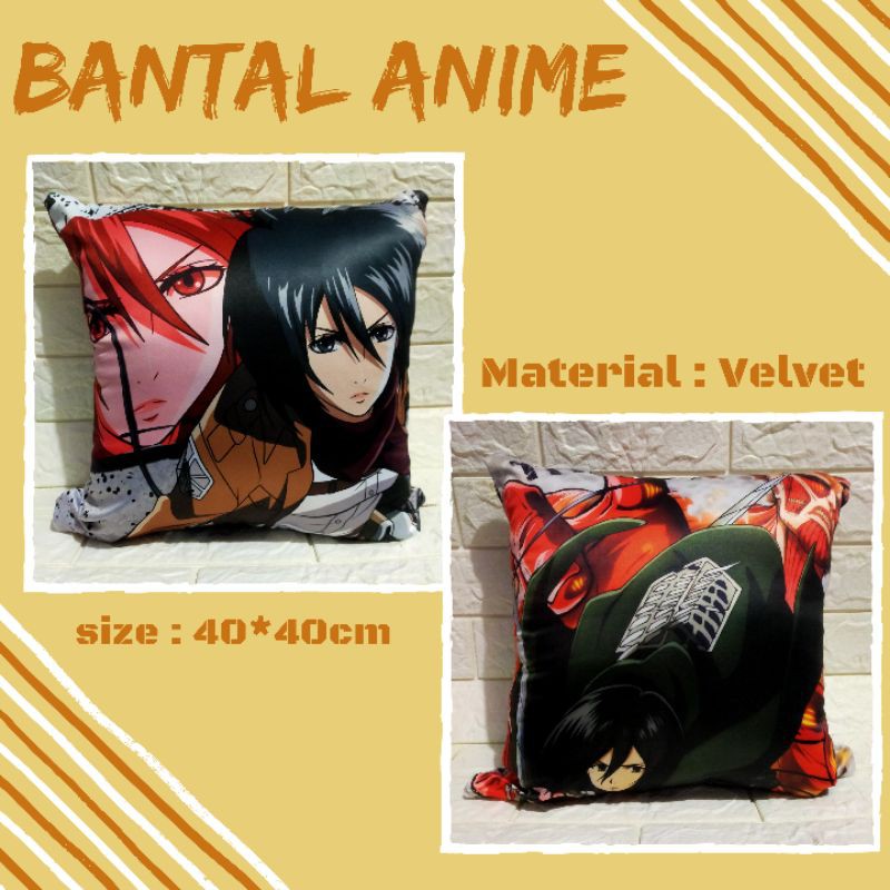 Jual pillow bantal anime AOT attack on Titan SNK shingeki no kyojin ...