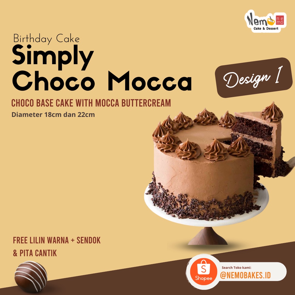 Jual SIMPLY CHOCO MOCCA BIRTHDAY CAKE /KUE MOCCA ULANG TAHUN BY ...