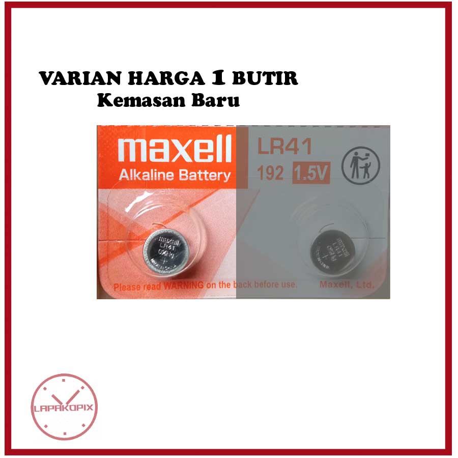 Jual Baterai Termometer Anak Thermometer Battery Maxell LR 41 AG 3 1.55V Batu Batre LR41 AG3 ...