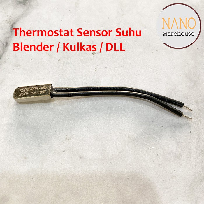 Jual Thermostat Bimetal Sensor Suhu / Termostat Blender Kulkas Kipas KSD 9700 250V 5A 100C ...