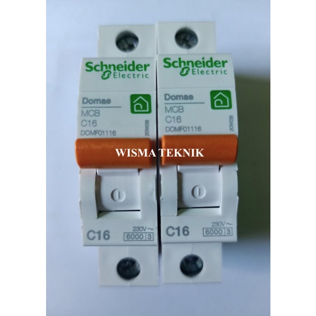 Jual MCB 16A 1P SCHNEIDER DOMAE 6 KA DOMF01116 | Shopee Indonesia