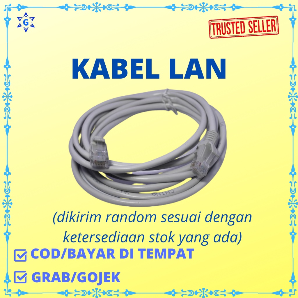 Jual KABEL LAN CAT 5E + RJ45 PANJANG 5 METER | Shopee Indonesia