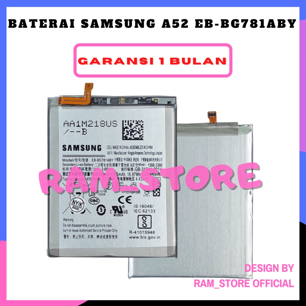 Jual Baterai Batre Batery Battery SAMSUNG A52 EB-BG781ABY Original | Shopee Indonesia