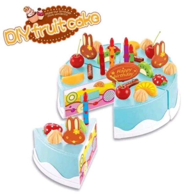 Jual MAINAN KUE POTONG KUE ULTAH LILIN BISA NYALA ADA LAGU DIY CAKE 889 ...