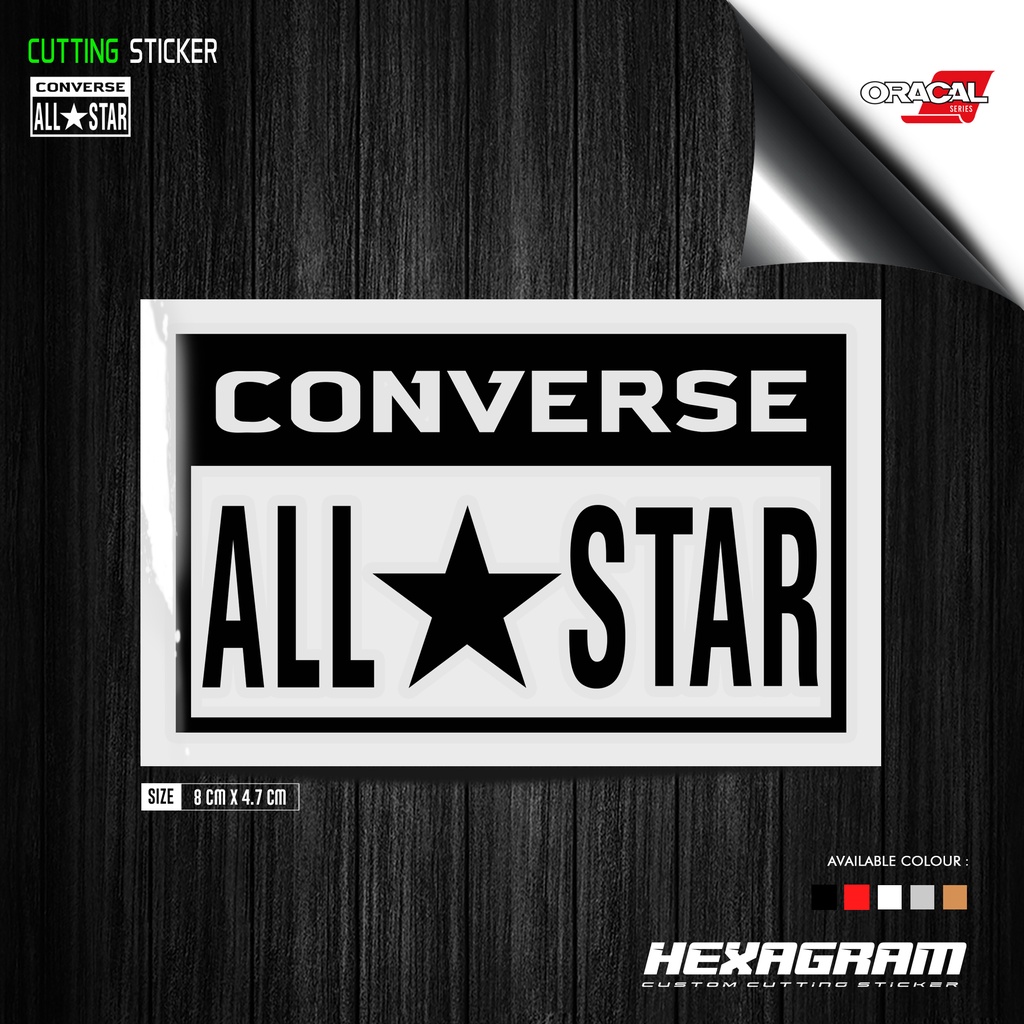 Jual Cutting Sticker Converse All Star | Stiker Cutting Logo Converse ...