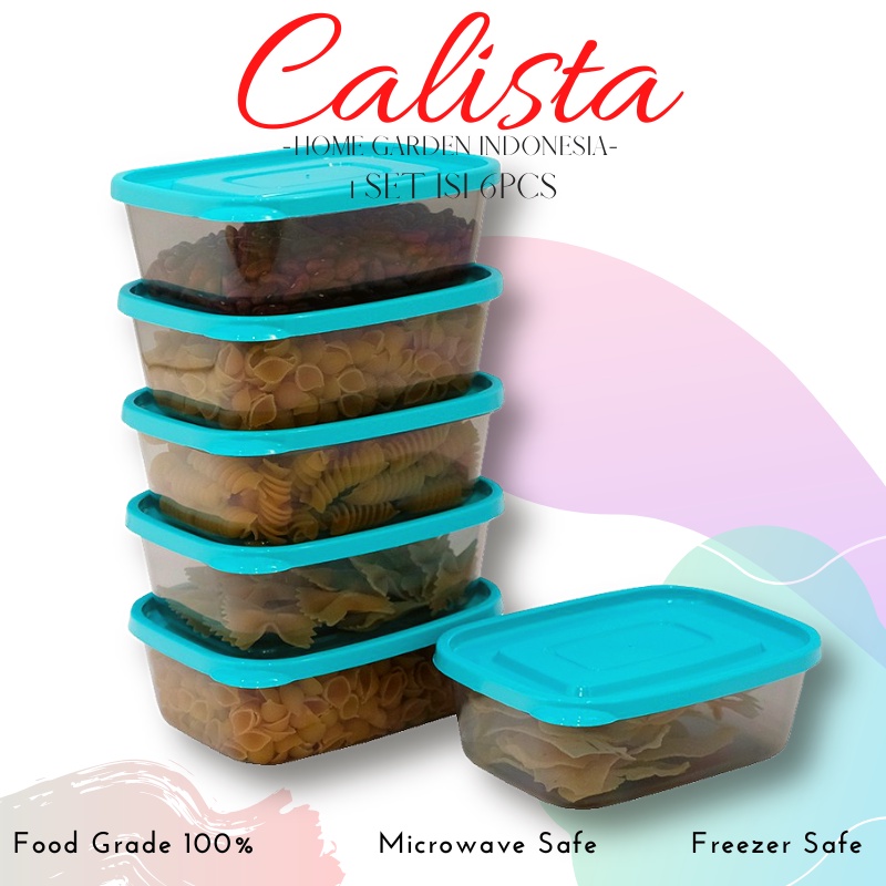 Jual [ CALISTA ] FOOD CONTAINER CALISTA FURANO SMOKE SET ISI 6PCS ...
