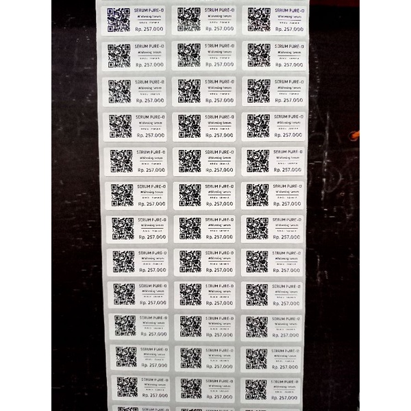 Jual Cetak Jasa Print Out Label Barcode Thermal / Semicoat Stiker Polos ...