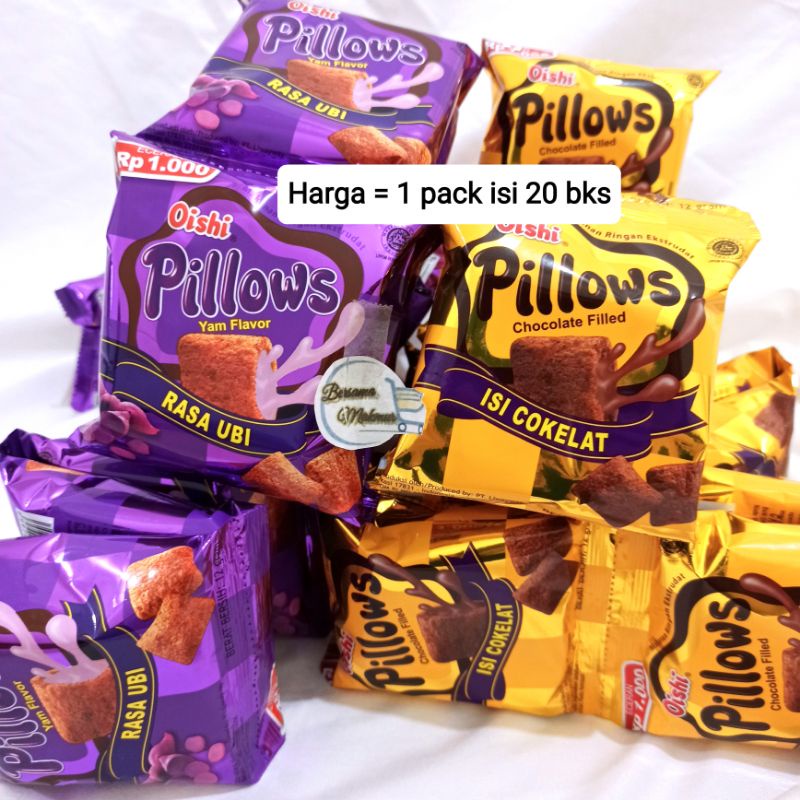Jual Pillows (12 gram x 20 bungkus) pillow snack oishi | Shopee Indonesia