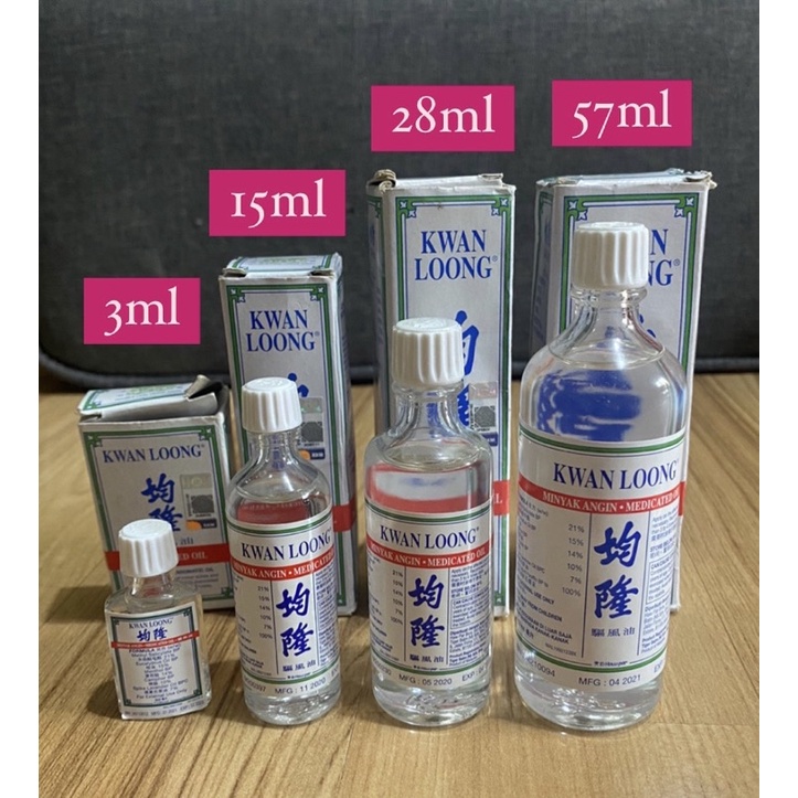 Jual kwan loong medicated oil 3ml | 15ml | 28ml | 57 ml | Shopee Indonesia
