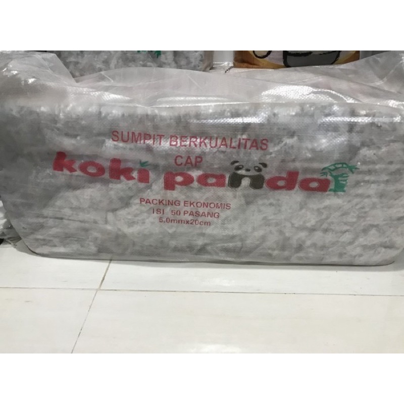 Jual sumpit koki panda 1karung/bal isi 60 pack.1 pack isi 50 pasang ...