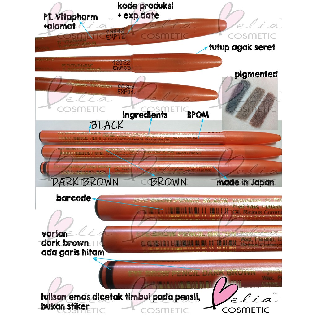 Jual BELIA 100% ORIGINAL Pensil Pencil Alis VIVA Queen Eyebrow Eye Brow ...