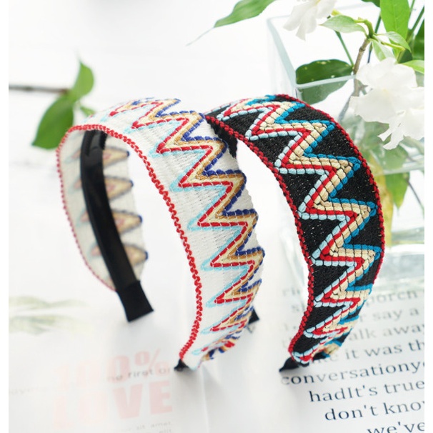 Jual Bando Korea Motif Anyaman Lebar / Bandana Wanita Tenun Batik ...