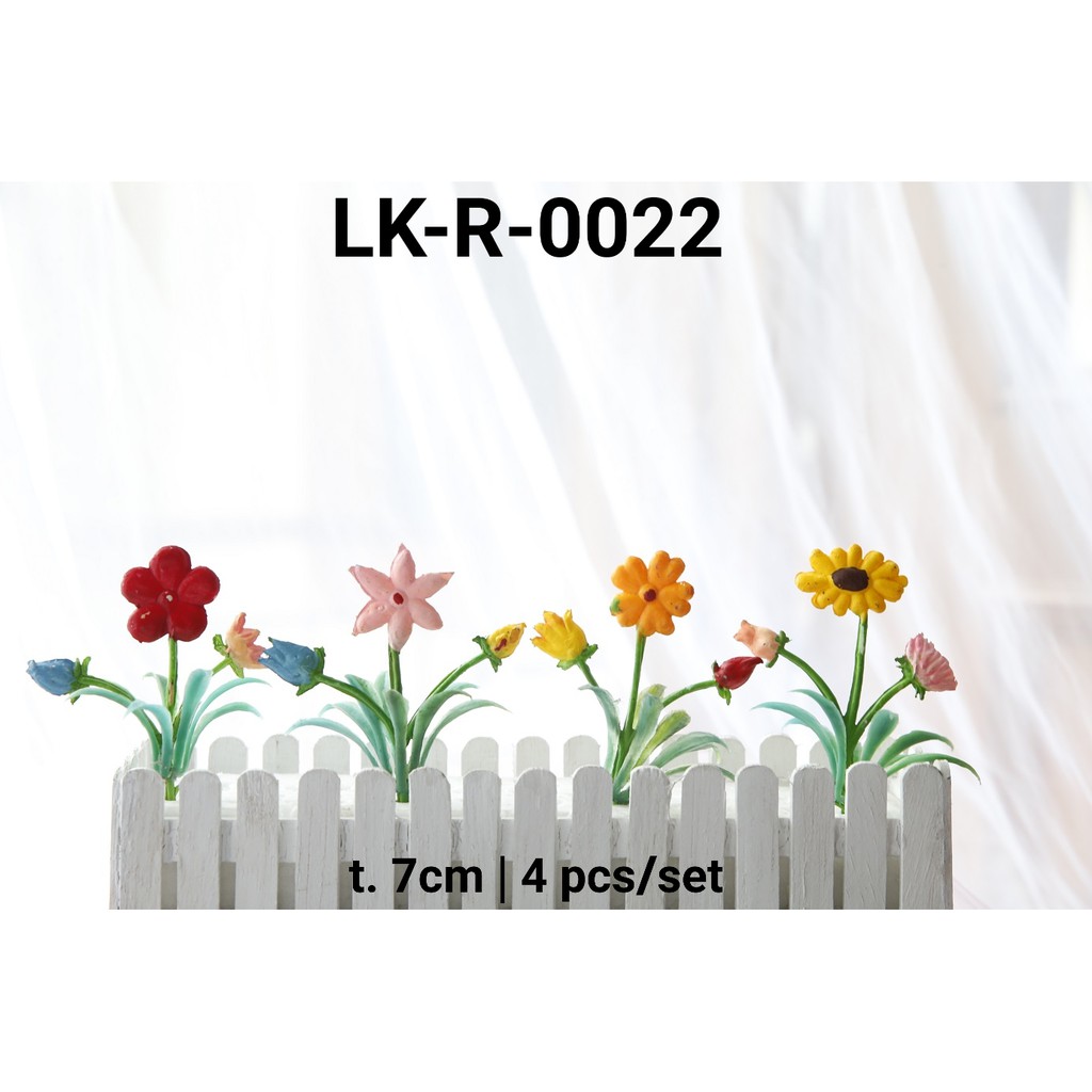 Jual LK-R-0022 Topper cake hiasan kue tart rumput tanaman bunga pohon ...