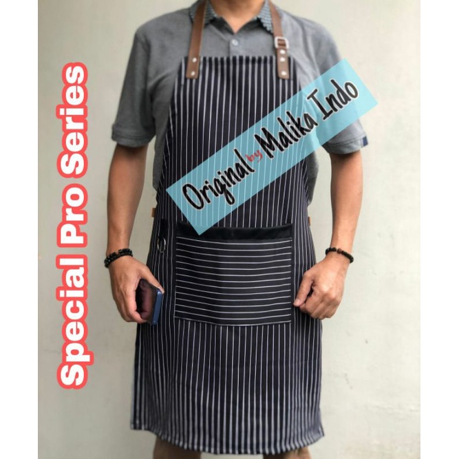 Jual Pro Series-Apron Chef Apron Barista Celemek Barberman Seragam ...