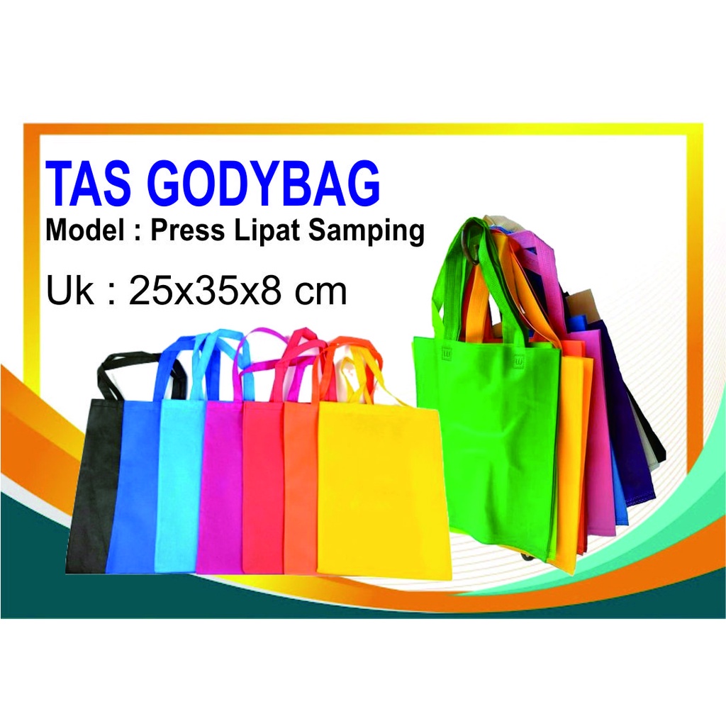 Jual tas sponbon polos uk 25x35x9, tas belanja sponbon, Tas Spunbond ...