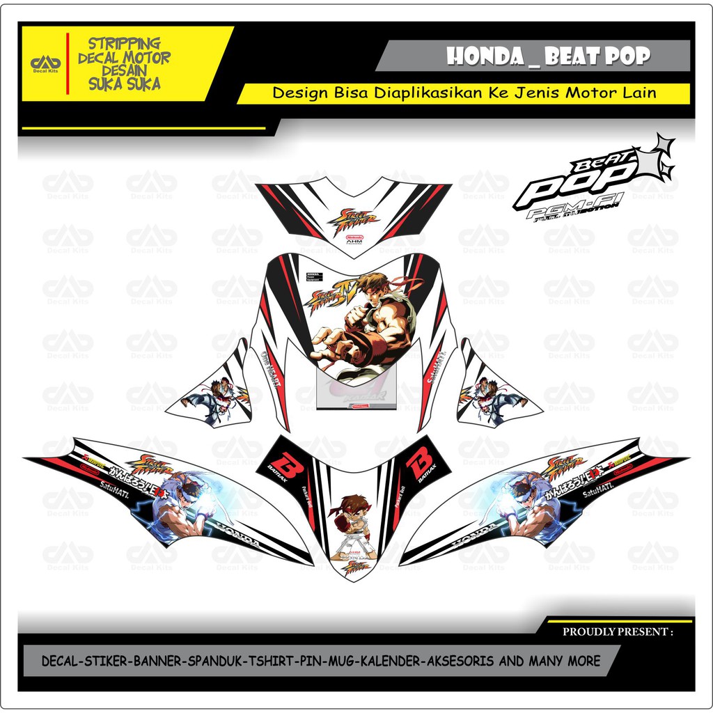 Jual DECAL BEAT POP FULL BODY ANIME FIGHT | Shopee Indonesia