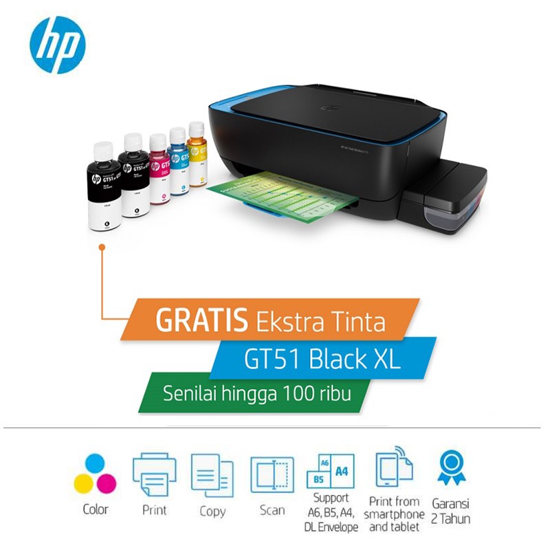 Jual HP 419 Ink Tank Wireless All In One Printer (Print, Scan, Copy ...