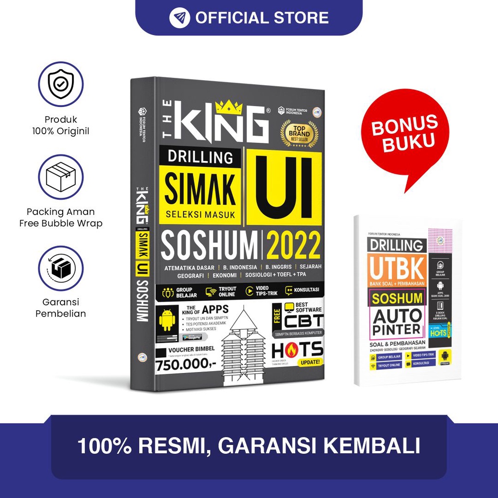 Jual Buku SIMAK UI Soshum 2022 The King HOTS Terlengkap Terbaru | Shopee Indonesia