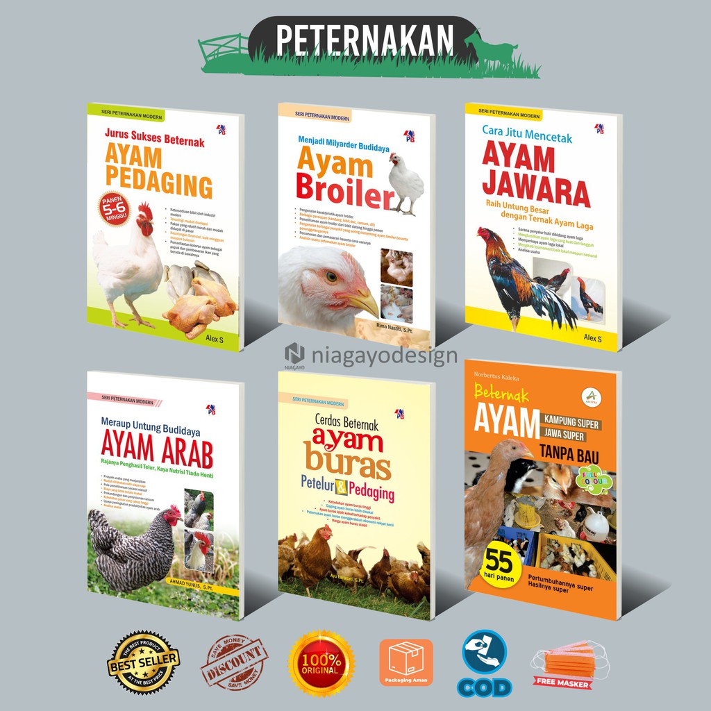 Jual Buku Peternakan : Beternak Ayam Kampung / Cara Jitu Mencetak Ayam Jawara / Beternak Ayam ...