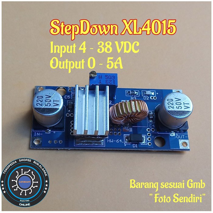 Jual Step down Kit xl4015 In 4 - 38 V out 5A stepdown xl 4015 | Shopee ...
