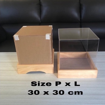 Jual Hantaran Kayu 30x30 Plus Tutup Akrilik Box Seserahan Hantaran Kayu ...