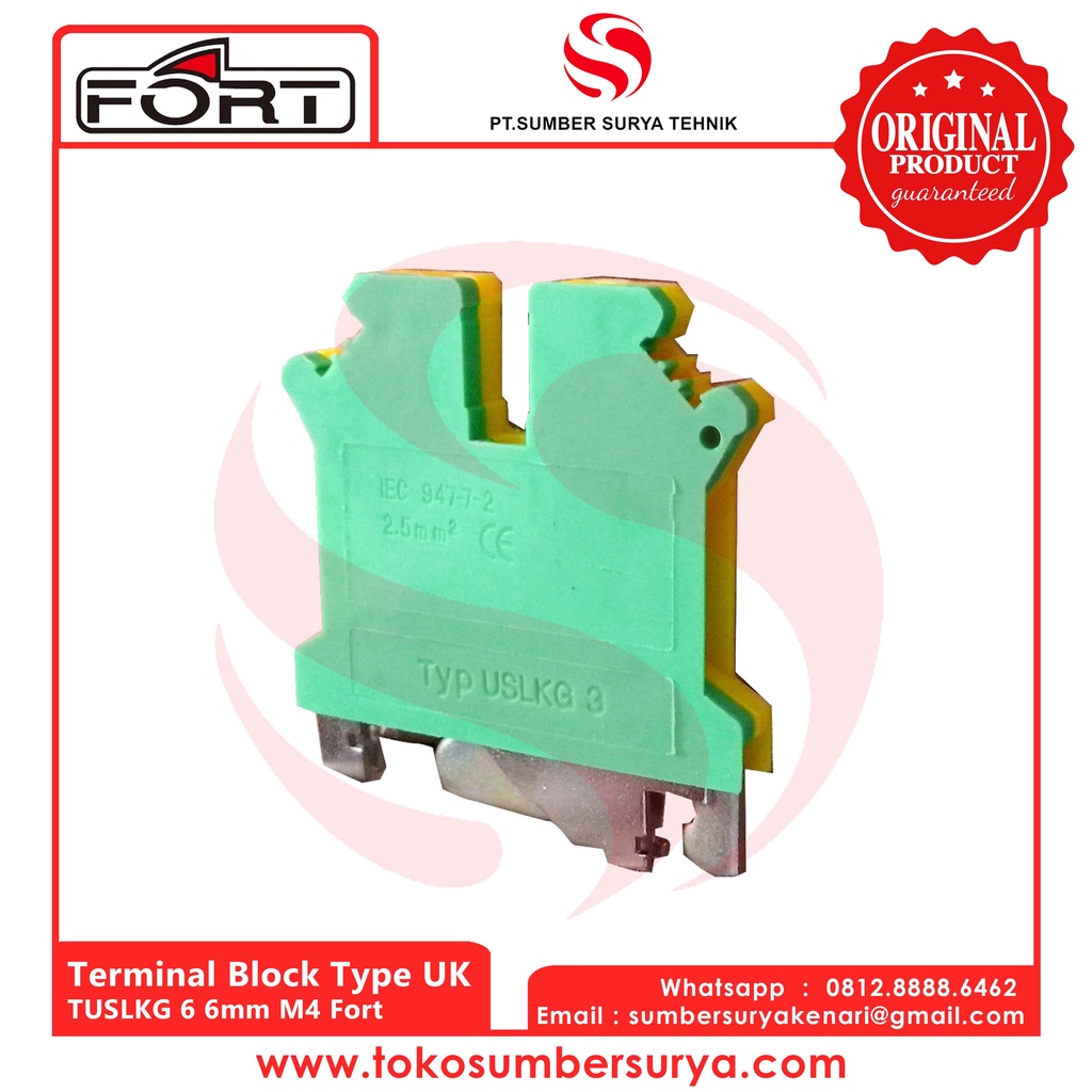 Jual Terminal Block UK / Terminal Viking TUSLKG 6 6mm M4 Fort | Shopee ...