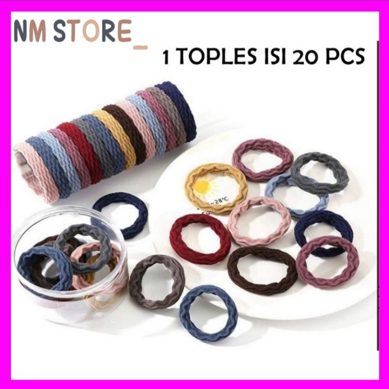Jual (20pcs) BC IKAT RAMBUT KOREA KARET MULTI COLOR NO tABUNG | Shopee ...