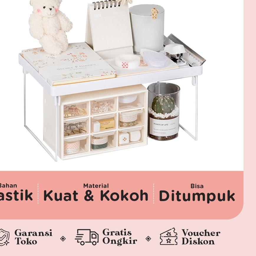 Jual Rak Meja Stationery Meja Lipat Penyimpanan Storage Buku Kantor ...
