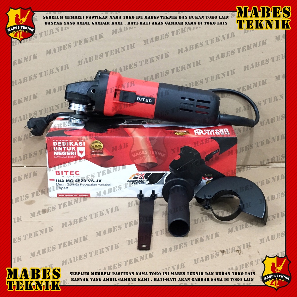 Jual BITEC INA MG 4520 - MESIN GRINDA 4 INCH / DISH GRINDER VARIABLE ...