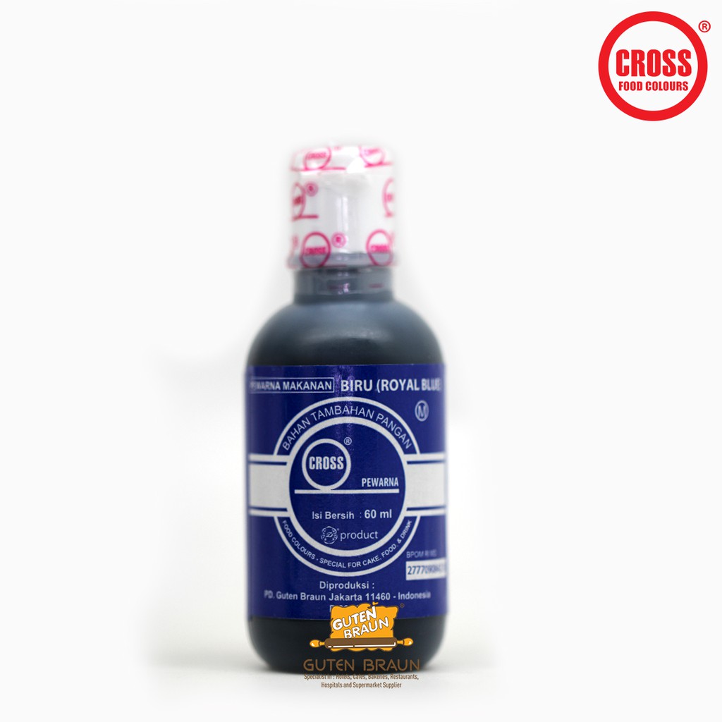 Jual CROSS Pewarna makanan ROYAL BLUE 60ml ( CROSS liquid icing ...