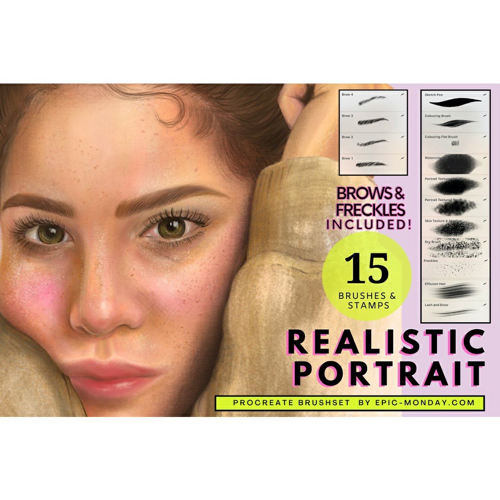 Jual PROCREATE BRUSH - REALISTIC PORTRAIT | Shopee Indonesia