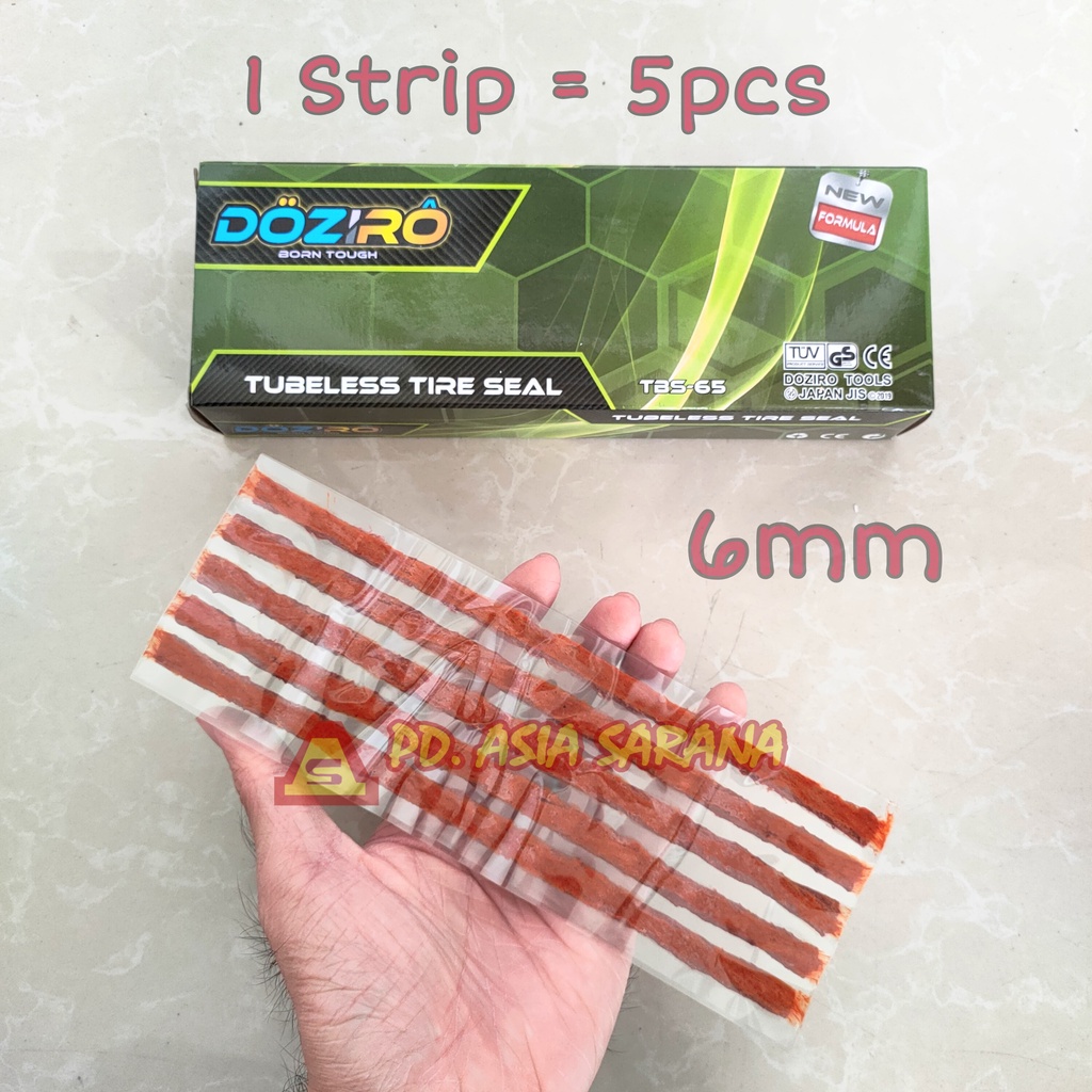 Jual [1 STRIP] Refill Isi Ulang Tambal Ban Tubeless Tubles Lem Cacing ...