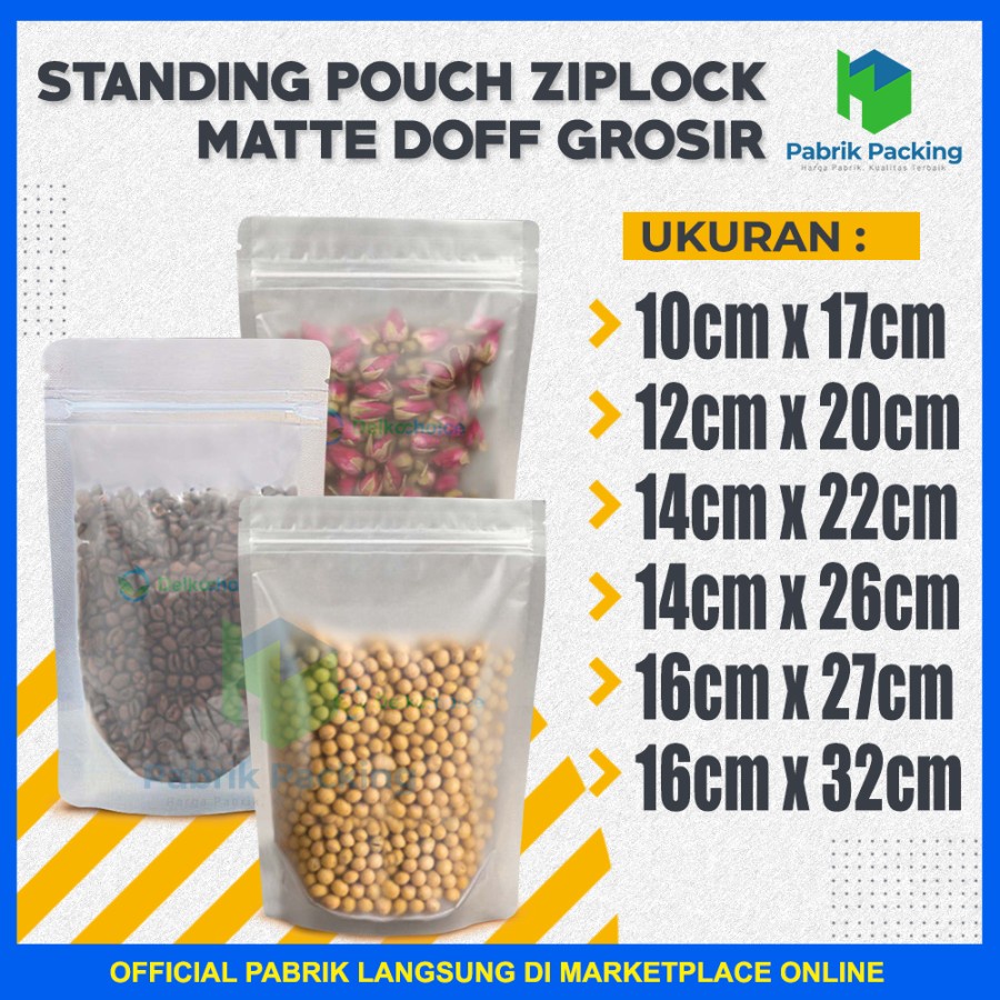 Jual Standing Pouch Plastik Klip Kemasan Snack Kemasan Makanan VARIAN ...
